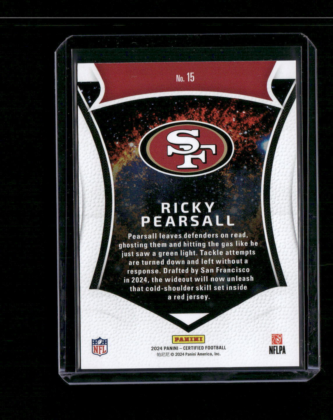 2024 Panini Certified Rookies Mirror Bronze #15 Ricky Pearsall 49ers ...