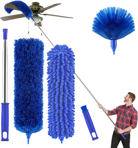 Microfibre Duster for High Ceilings, Duster for Cleaning Fan Cobweb ...