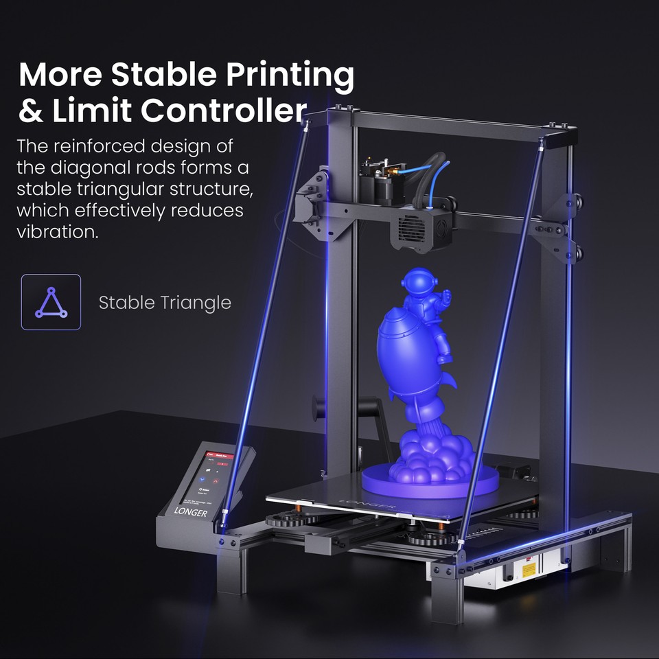 Longer LK5 Pro 3 3D Printer 11.8x11.8x15.7in Large Printing Size FDM 3D ...