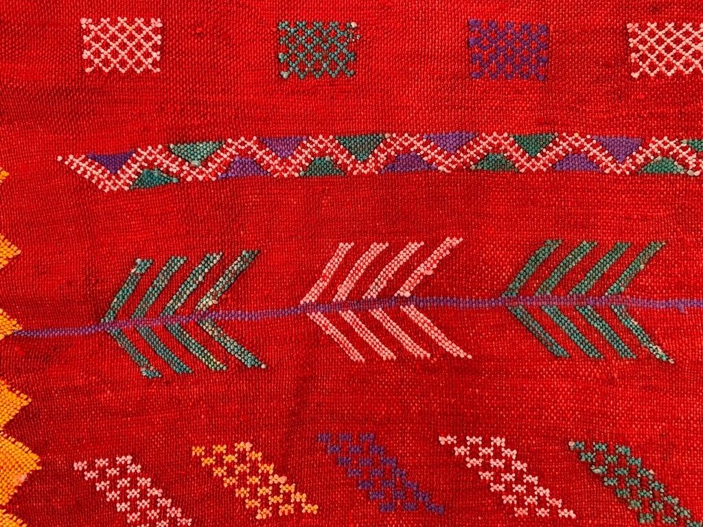 Vintage Moroccan Kilim,Silk Kilim,Sabra Traditional Kilim 3x1.4 ft Free ...