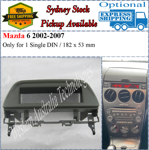 Fascia facia Fits Mazda 6 2002-2007 Grey Single One 1 DIN Dash Kit* | eBay