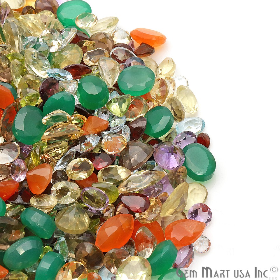 Mixed Wholesale Gemstones, 100% Natural Semi-Precious Loose Gems, 4-8mm ...