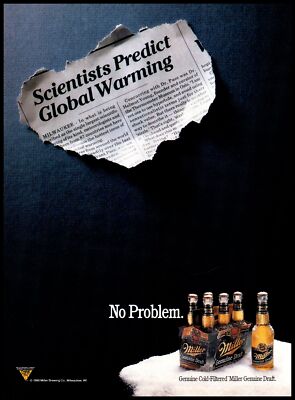 1991 Miller Genuine Draft Beer MGD 6 Pack Vintage Print Ad Global ...