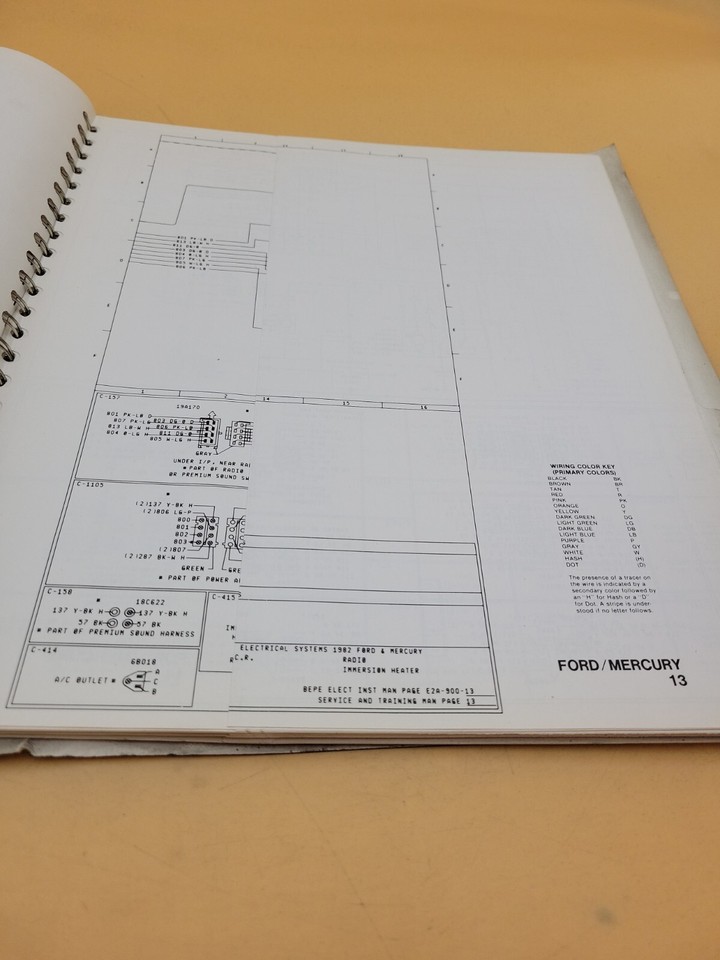 1982 FORD AND MERCURY ELECTRICAL WIRING DIAGRAMS GUIDE MANUAL SHEETS | eBay