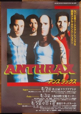 ANTHRAX JAPAN TOUR 1996 JAPAN TOUR 1996 20 x 28 inch Rare | eBay