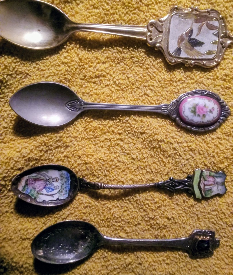 Vintage Collectable Silver Plated Spoons. Variety Set Of 12. | eBay