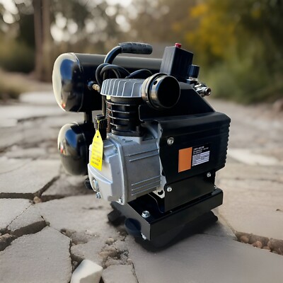 4 Gallon Twin Tanks Air Compressor 2 HP Max 115PSI 5.5cfm Direct Drive ...