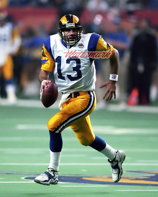 Super Bowl 2000 Los Angeles Rams QB Kurt Warner Game Action Color 8 X ...