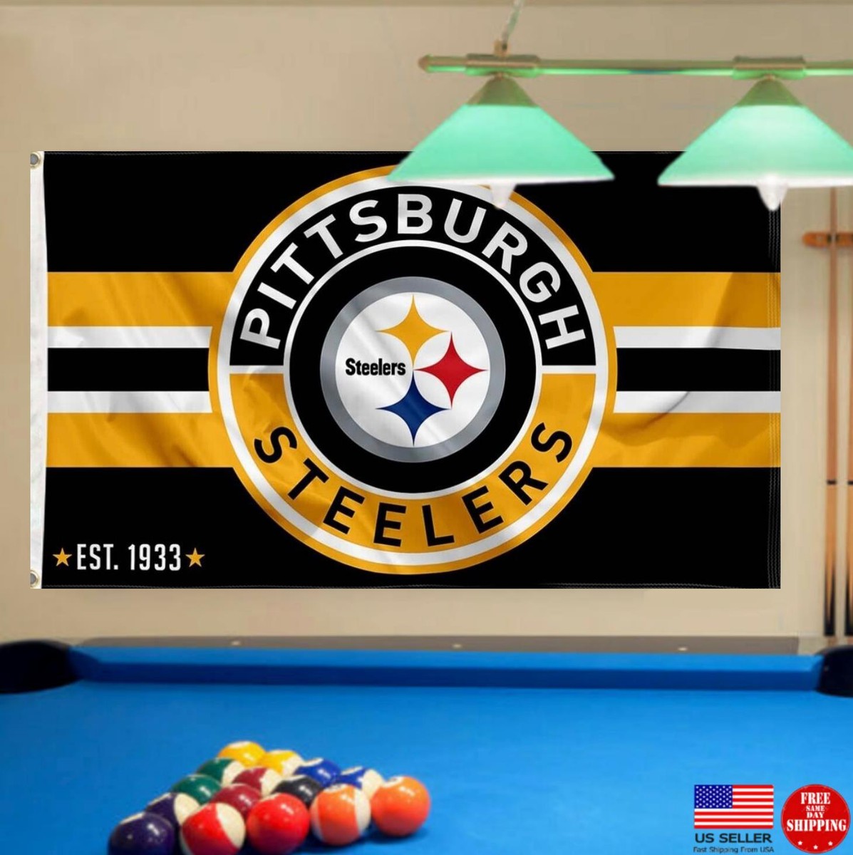 Polyester Sports Team Flags Pittsburgh Steelers 2x3 Foot Flag ...