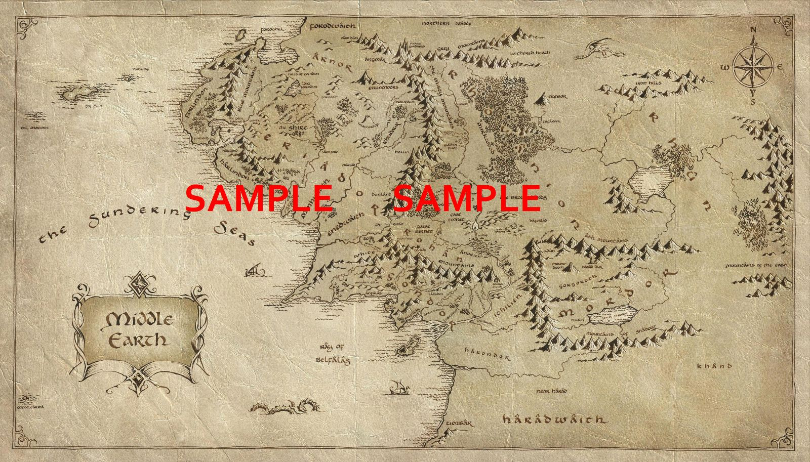 Middle Earth Map The Hobbit
