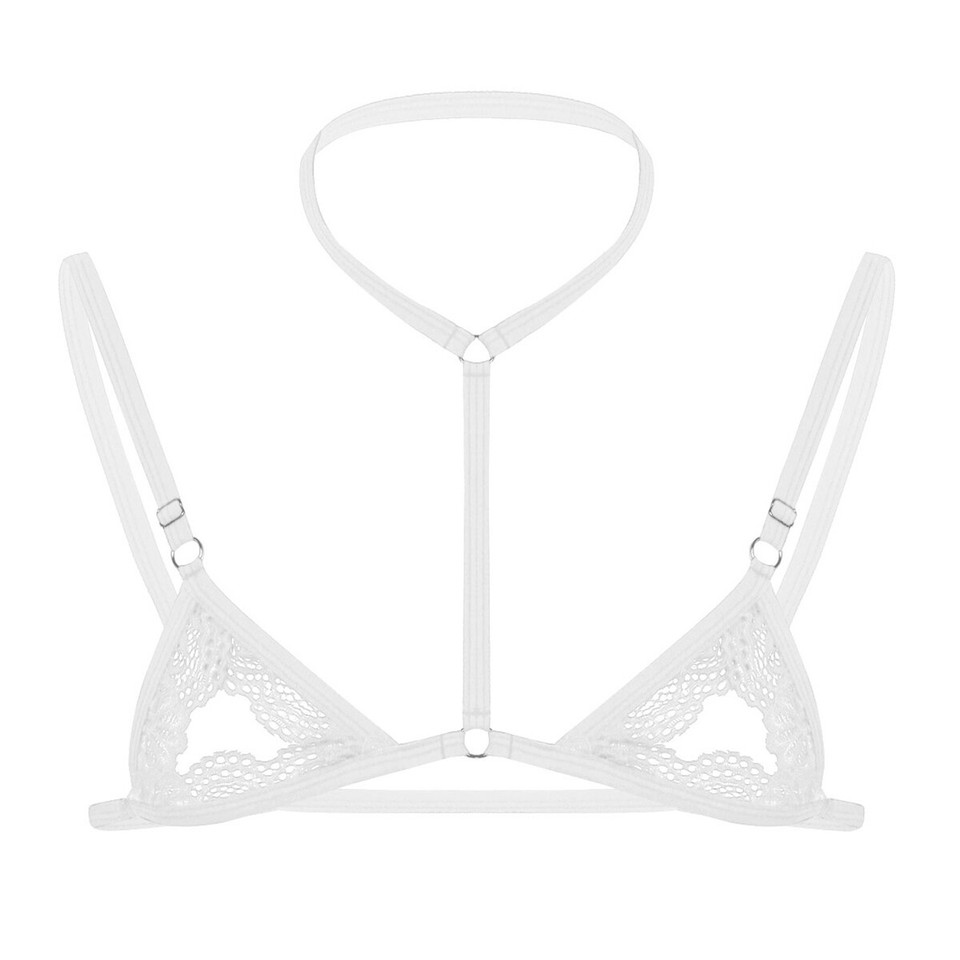 Mens Lace Training Bra Sissy Sheer Lingerie Male Bralette Top ...