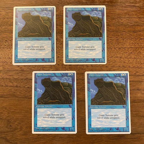 4x Giant Tortoise NM+ NEVER PLAYED MTG Fourth 4th Ed. Magic x4 FAST SHIPPING | eBay
