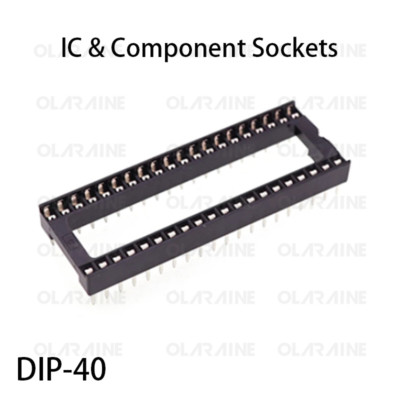 10Pcs DIP-40 Spacing 2.54mm row spacing 15.24mm IC & Component Sockets ...