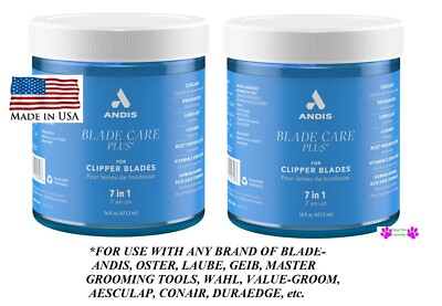 2-ANDIS CLIPPER 7 in 1 BLADE CARE PLUS WASH/DIP Clean,Disinfect,Lube ...