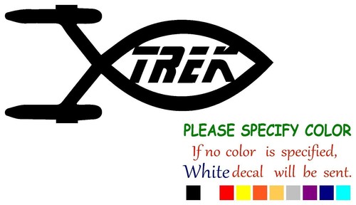 Star Trek Fish Graphic Die Cut decal sticker Car Truck Boat Window ...