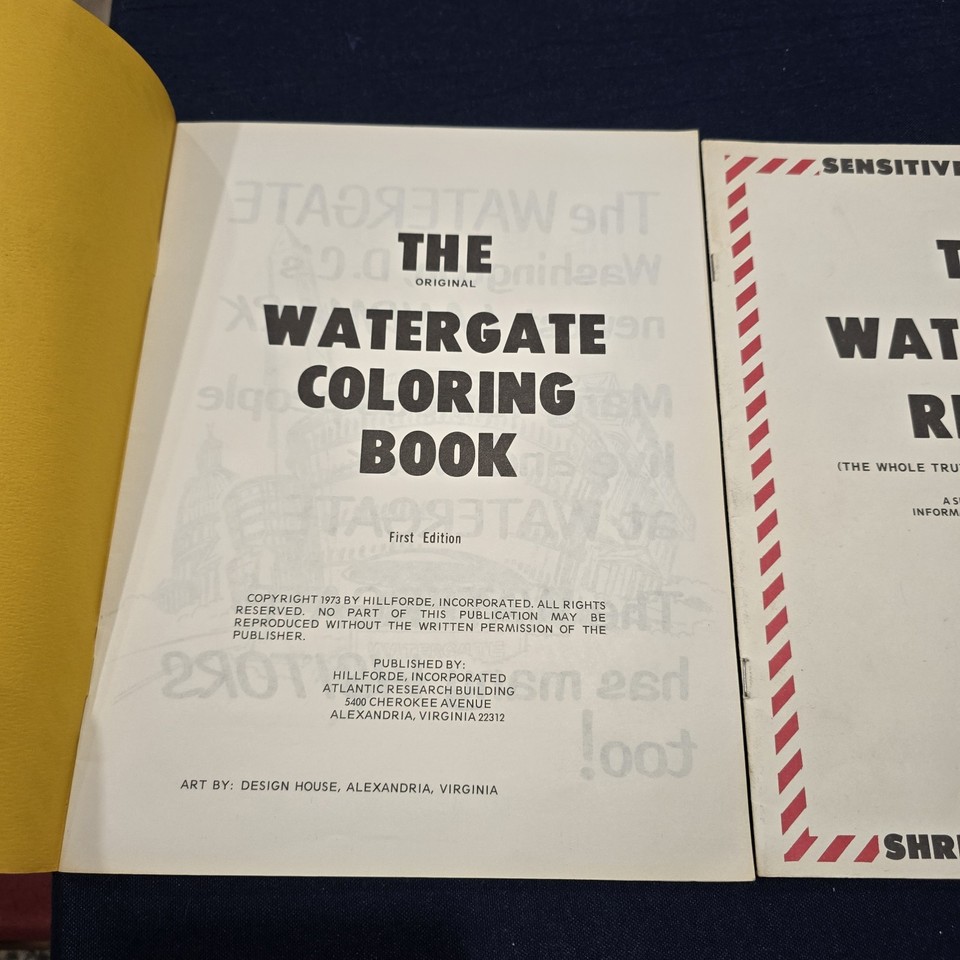 Watergate Coloring Book & Report Richard Nixon Spoof Satire 1973-74 | eBay