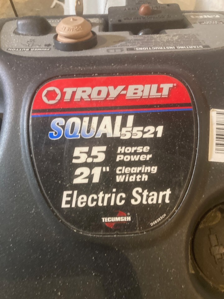 TROY - BILT 5.5 HP FOUR CYCLE ELECTRIC START SNOWBLOWER | eBay