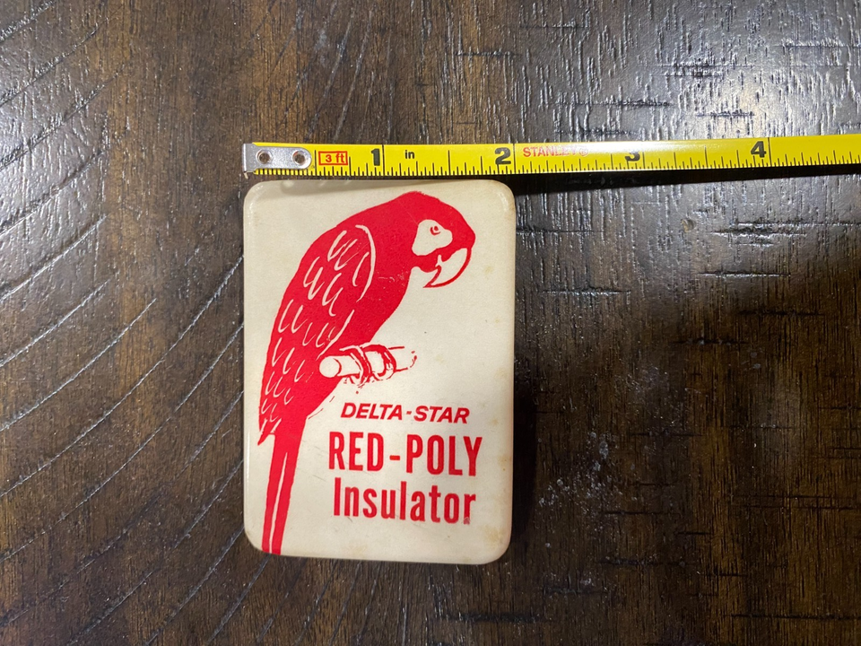 Vintage Delta Star Red-Poly Insulator Pinback Advertisement ~3"x2" | eBay