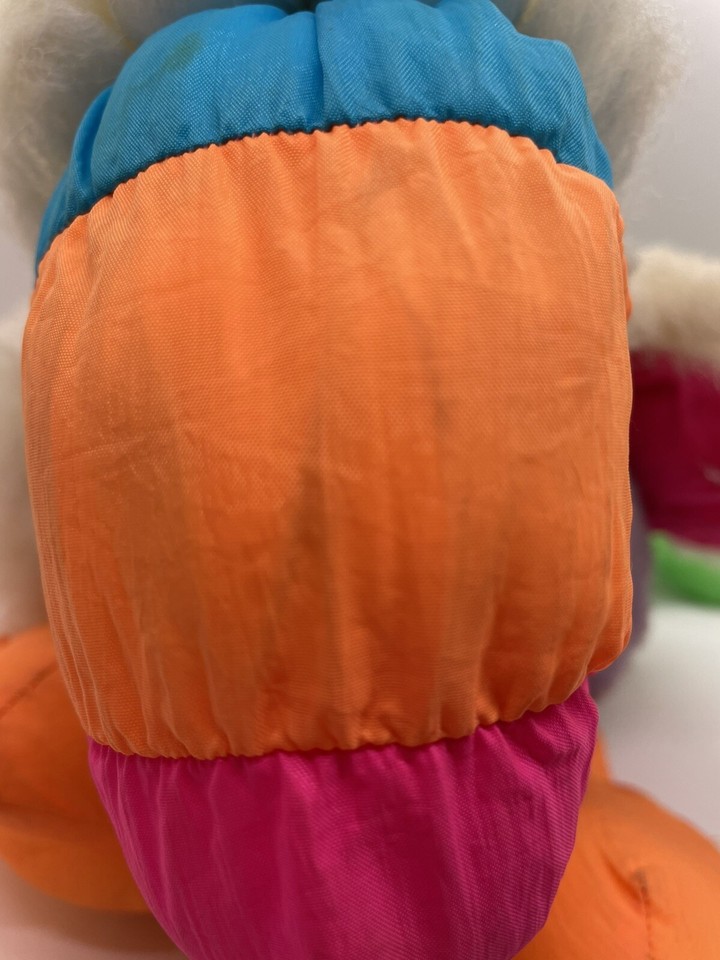 VINTAGE DAN DEE QUILT KINS NYLON PARROT BIRD PURPLE BLUE STUFFED ANIMAL ...