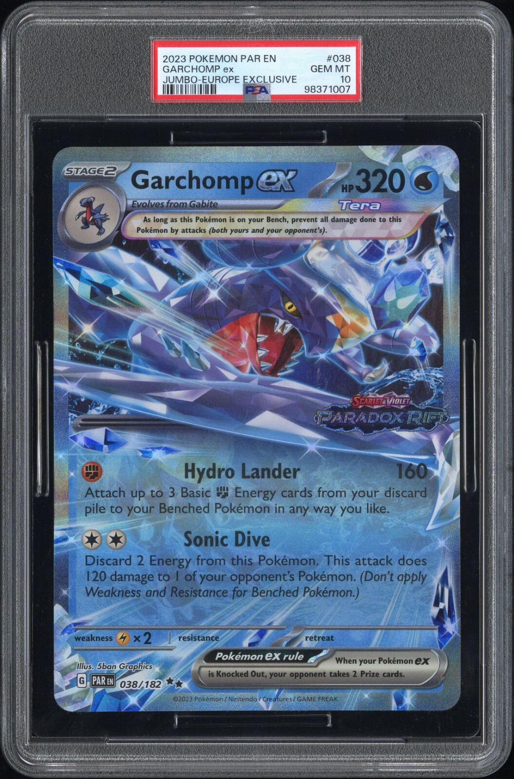 PSA 10 Garchomp ex 038/182 Jumbo European Exclusive Promo Oversize ...