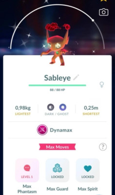 Pokémon Shiny Dynamax Sableye - MlNl P T C - GO Read Description | eBay