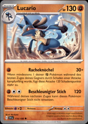 Pokemon 114/198 - Lucario - Uncommon - SV1 Karmesin & Purpur | eBay.de