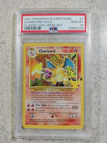 POKEMON CELEBRATIONS CHARIZARD CLASSIC COLLECTION-BASE SET HOLO PSA GEM ...