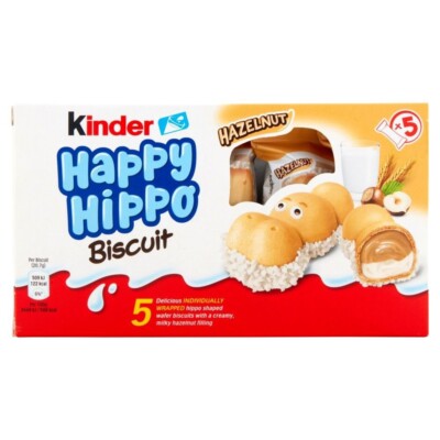 Kinder Happy Hippo with White Chocolate and Hazelnut (104g) 5 pack x 4 ...