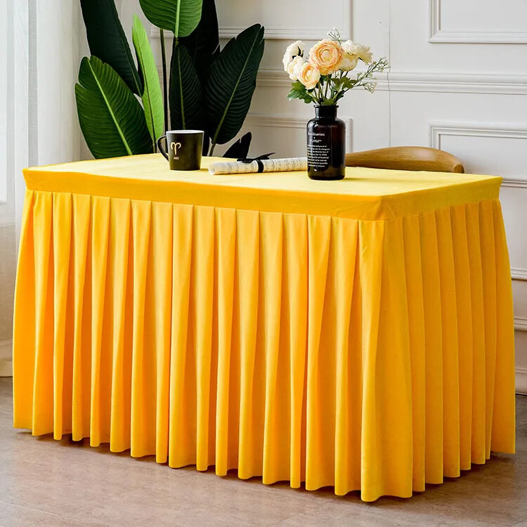 1Pc Tablecloth Rectangular Conference Table Cover Skirt for Party Desk ...