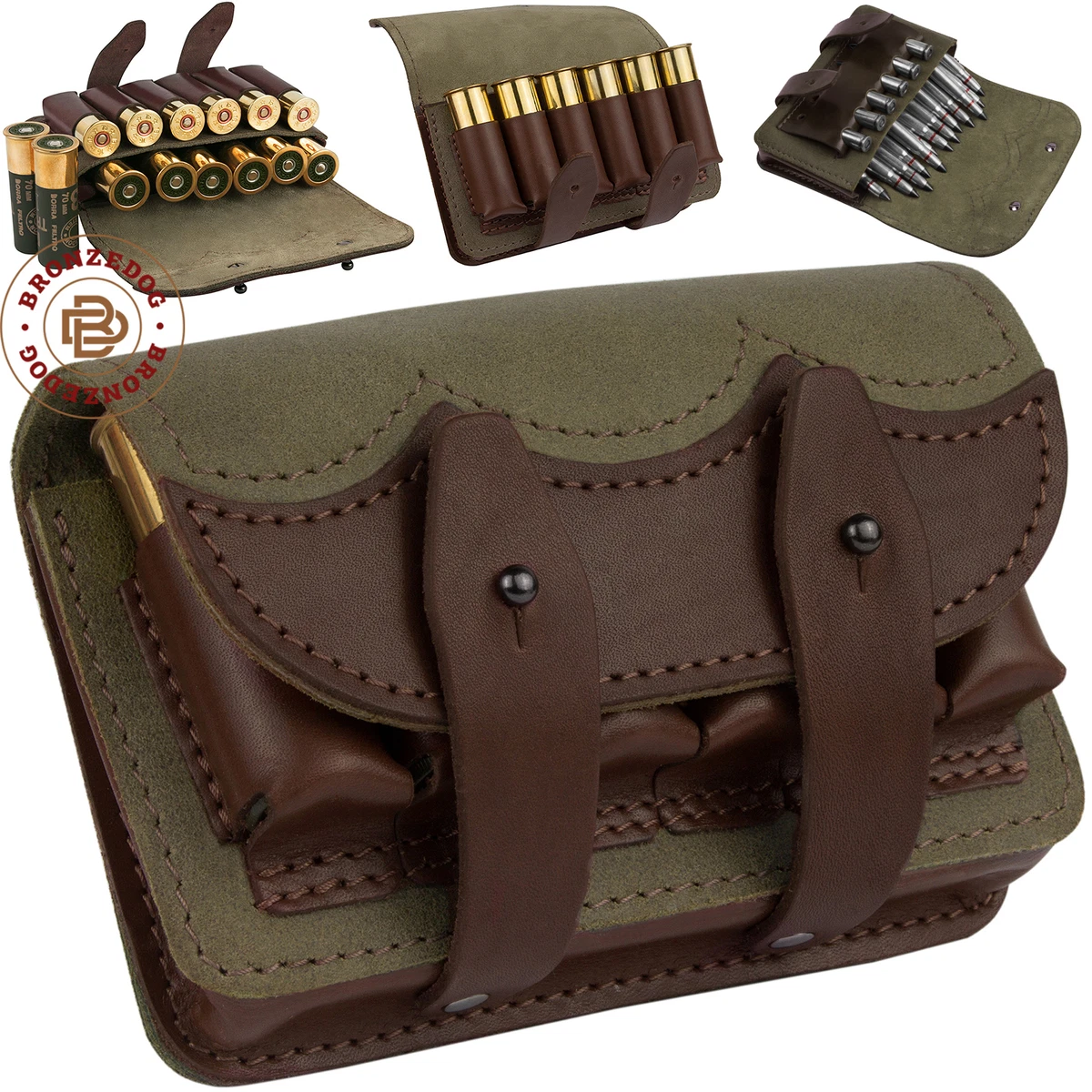 Leather Shotgun Shell Belt Pouch