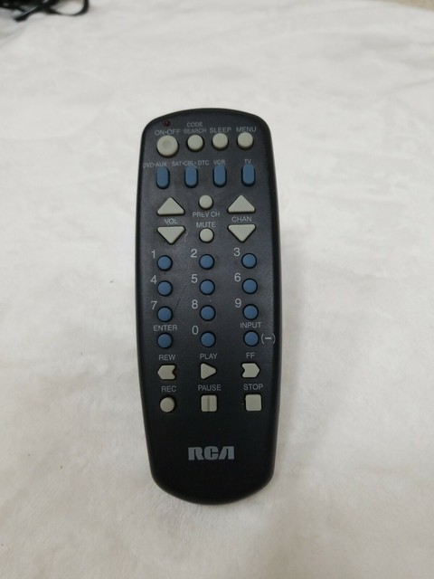 RCA UNIVERSAL REMOTE CONTROL TV VCR SAT/CBL/DTC DVD/AU DEVICE RCU404N ...