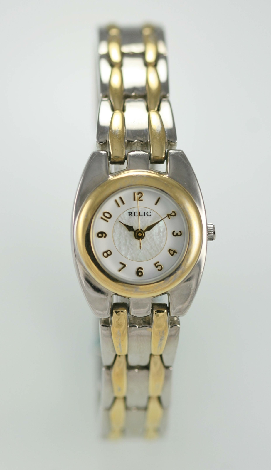 Relic Fossil Watch Women Stainless Steel Gold Silver Water Res White ...