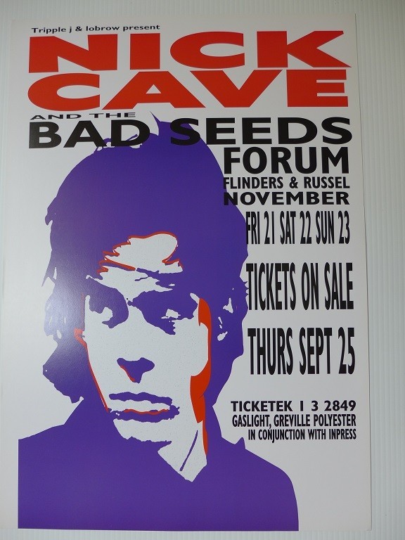 NICK CAVE AND THE BAD SEEDS MELBOURNE 2003 CONCERT POSTER | eBay
