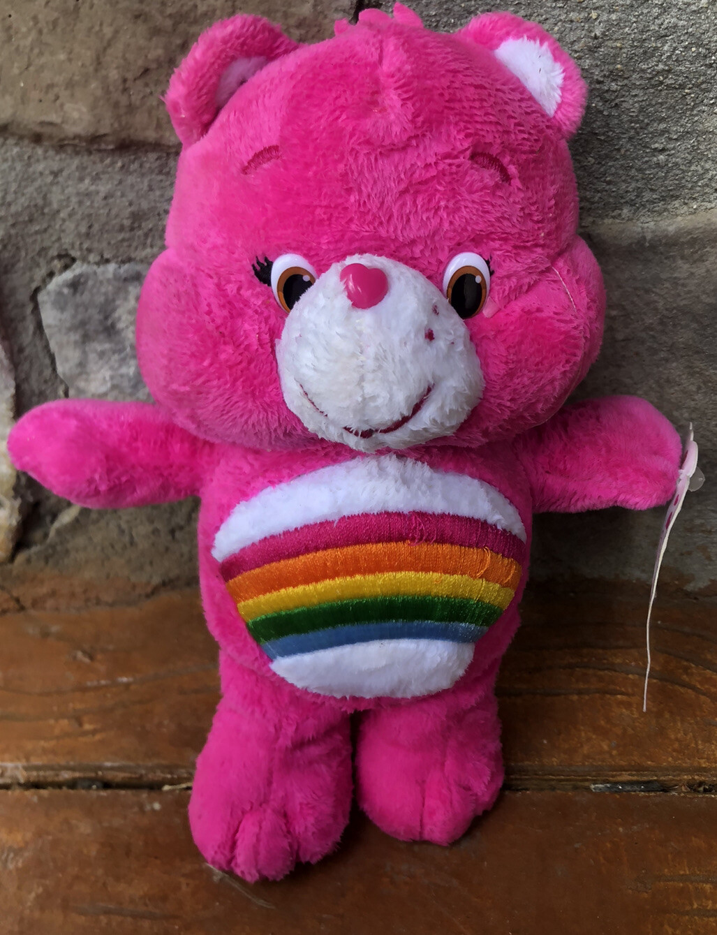 2014 American Greetings Pink Care Bears Cheer Bear 8”Plush Toy Rainbow ...