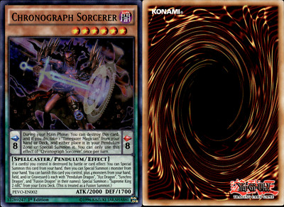 3 x Yu-Gi-Oh Card - PEVO-EN002 - CHRONOGRAPH SORCERER (ultra rare holo) - NM/M | eBay