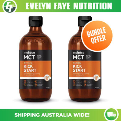 MELROSE MCT Oil Kick Start - 500ml x 2 Pack (1L Total) | Original ...