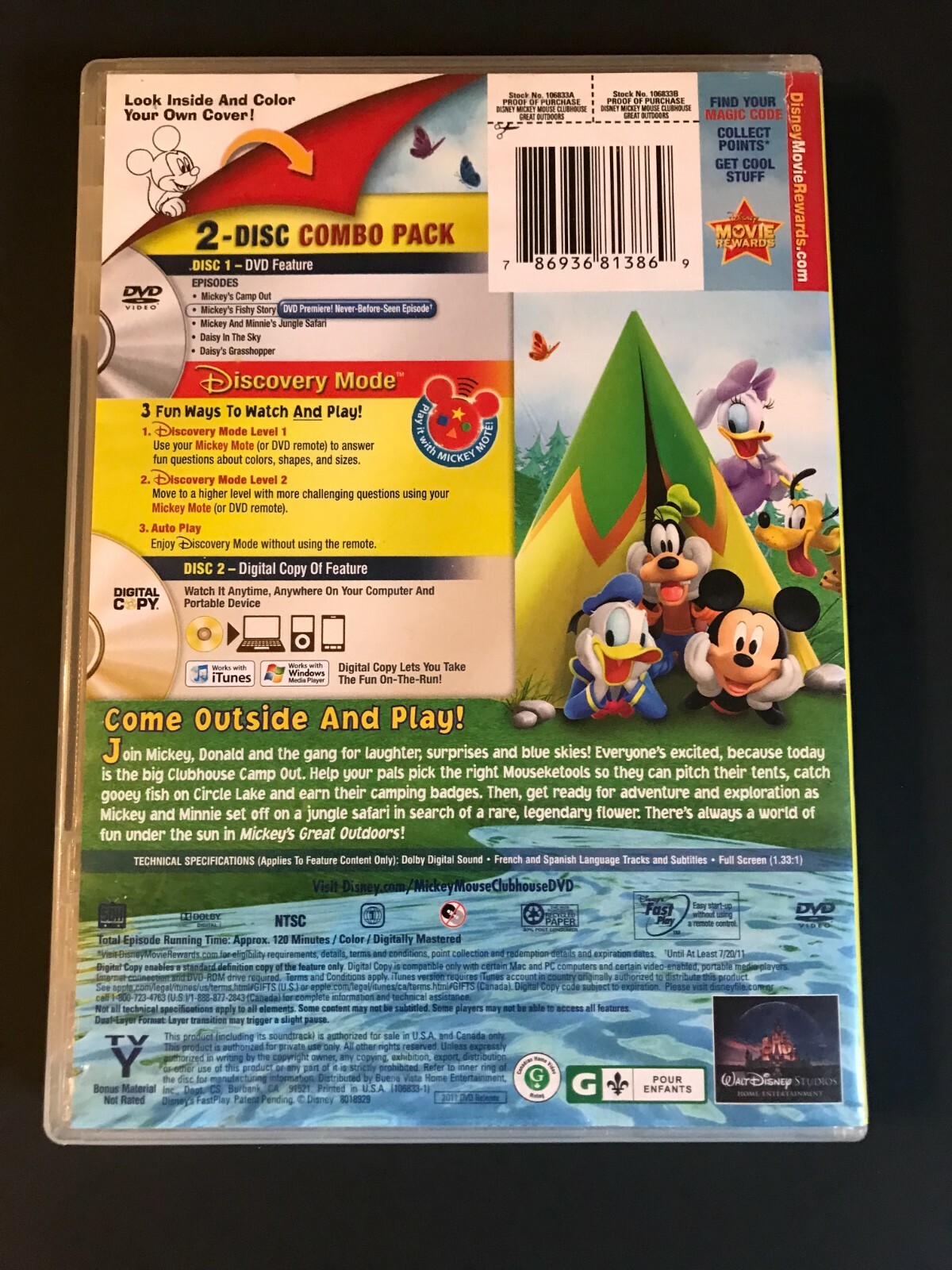 DISNEY MICKEY MOUSE CLUBHOUSE ~ MICKEY'S GREAT OUTDOORS ~ DVD + DIGITAL ...