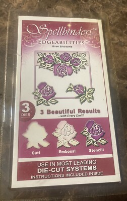 Spellbinders Die Rose Blossoms Edgeabilities Cut Emboss Stencil | eBay