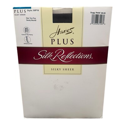 HANES PLUS Silk Reflections Silky Sheer TWO PLUS Control Top Barely ...