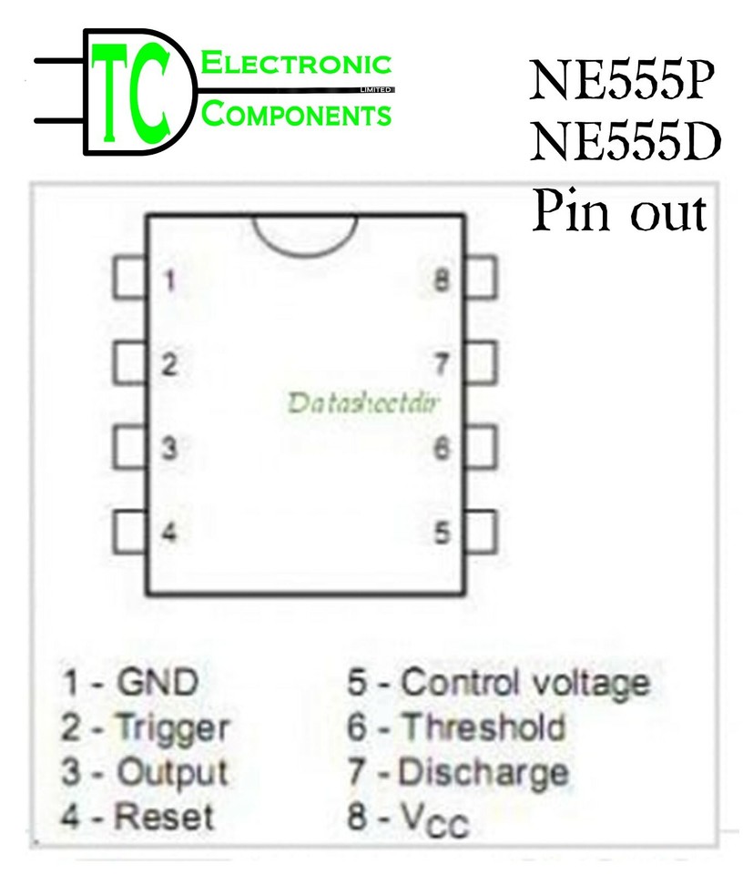 NE555P NE555D NE556N NE556D Timer Chips PCB Mount and SMD sold in packs ...