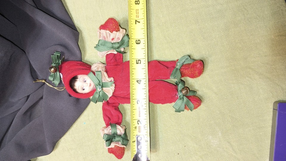 2 Rare Vintage Cracker Barrel Christmas Ornament Female Elf Poseable “7 ...