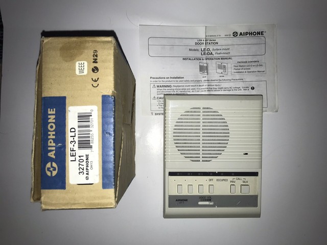 Aiphone Lef-3 Master Station Open Voice Selective 3-call Intercom Unit ...