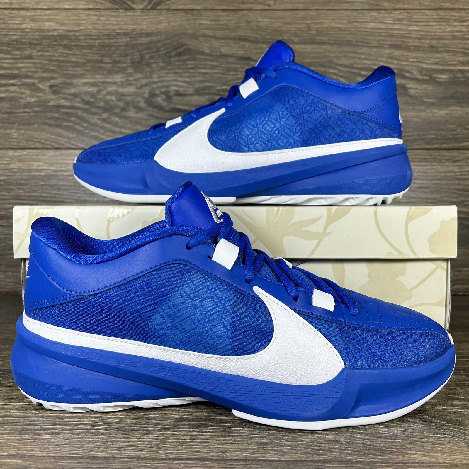Nike Men's Zoom Freak 5 Blue Athletic Basketball Shoes Sneakers ...