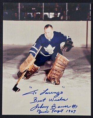 VINTAGE - JOHNNY BOWER - TORONTO MAPLE LEAFS - NHL - AUTOGRAPH PHOTO ...