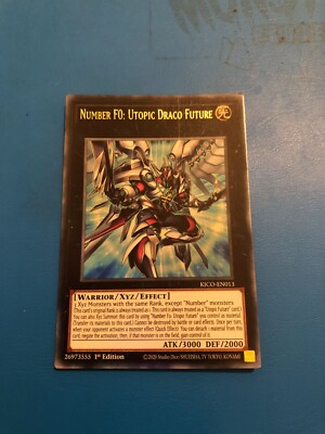 YUGIOH Ultra Rare Number F0: Utopic Draco Future KICO-EN013 1st Edition ...
