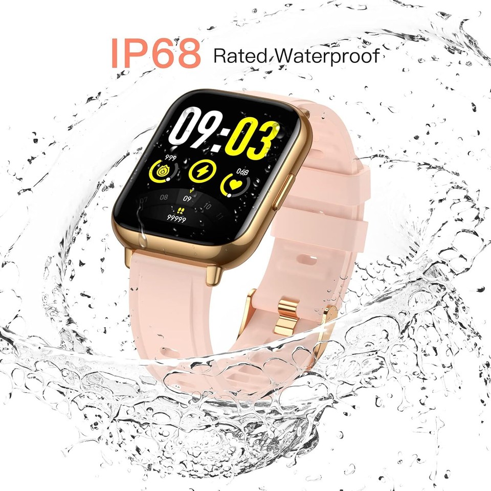 Waterproof Smartwatch Android/iOS Fitness Heart Rate Monitor for ...