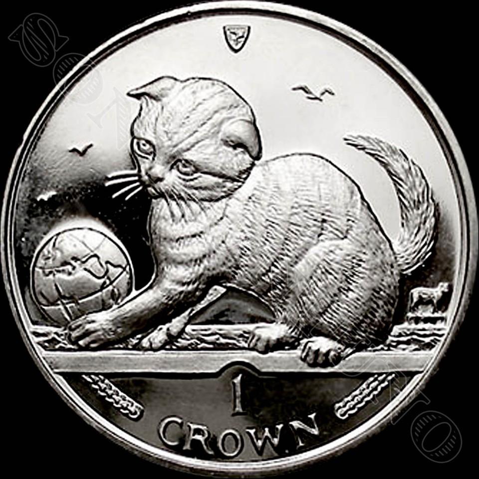 ISLE OF MAN CAT COINS - Your Choice ANY YEAR Copper Nickel CuNi 1 Crown ...