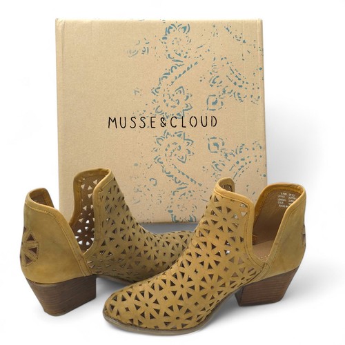 Anthropologie Musse & Cloud ATHENA Laser Cut Bootie Leather With ...