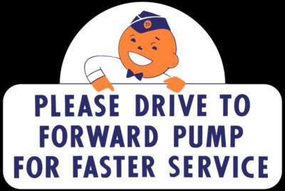 Union 76 Gas Station "Pull Forward" DIECUT NEW 18" Wide Sign USA STEEL ...