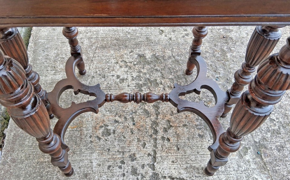 Antique Vintage Old Mersman SOLID Walnut Wooden End Hall Accent Side ...